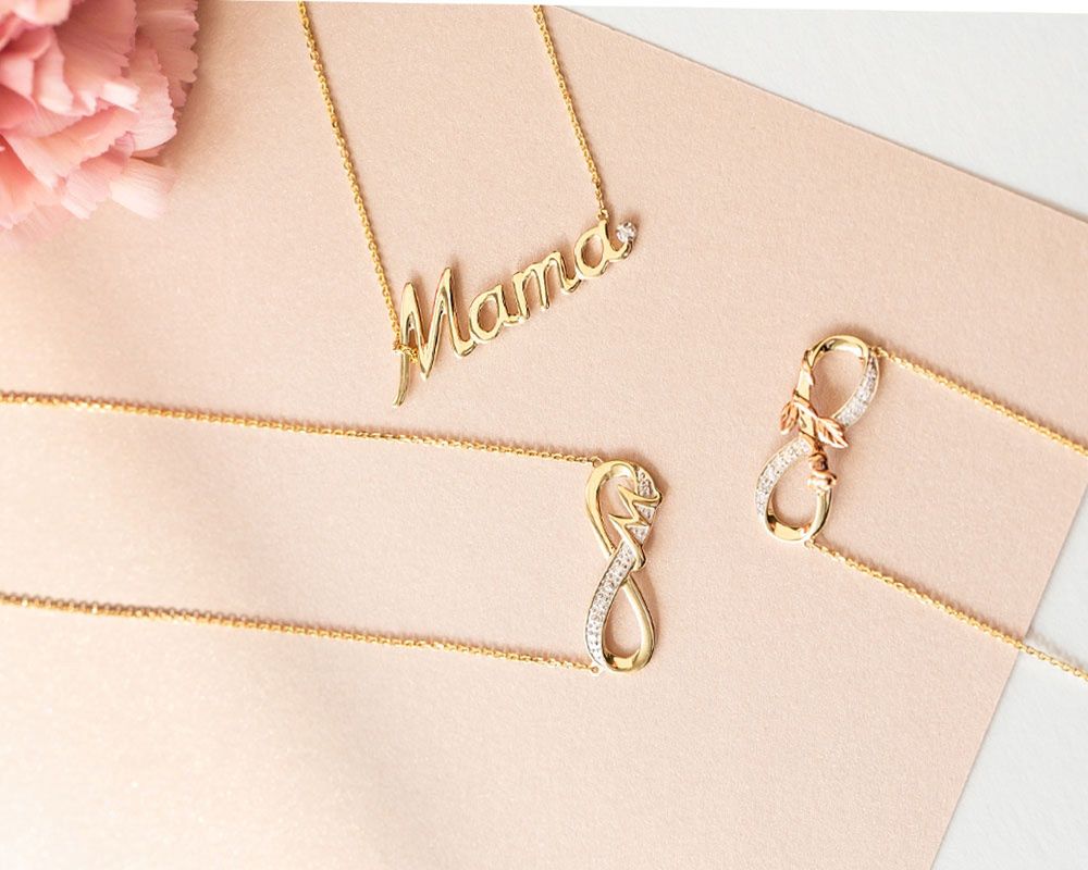 Naszyjnik z żółtego i różowego złota z diamentami, wzór 220.150. Naszyjnik z żółtego złota z ...