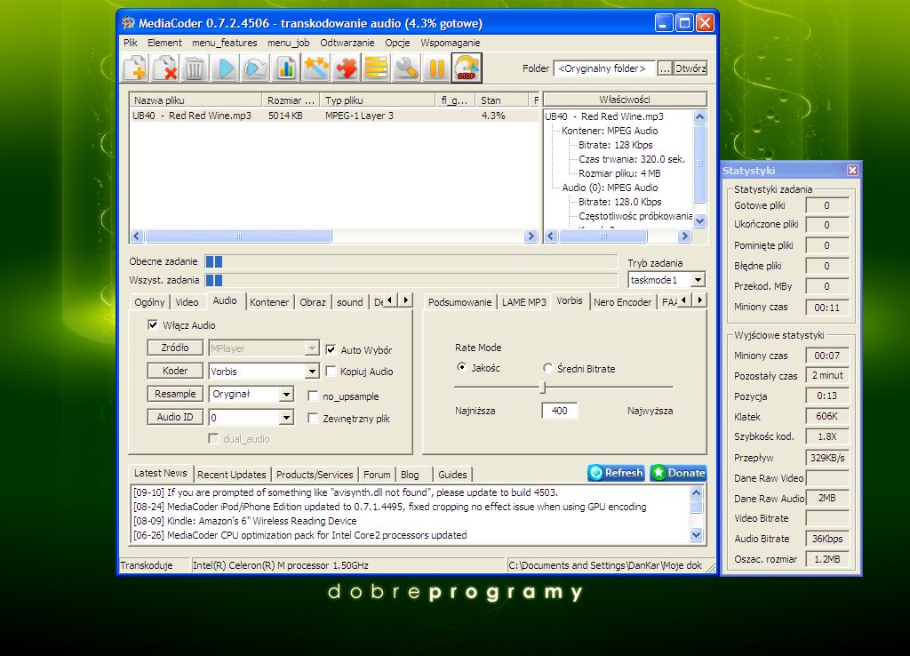 MediaCoder 0.8.65 - dobreprogramy