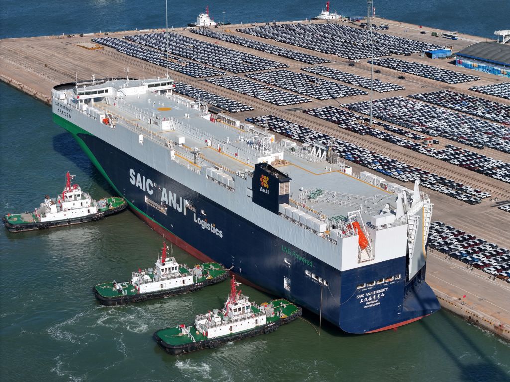 China launches world's largest car carrier 'Anji Ansheng'