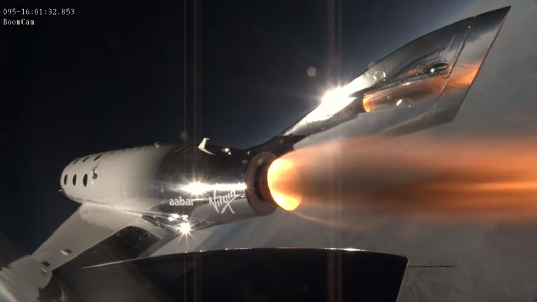 Drugi udany start supersonicznego statku kosmicznego VSS Unity. Jego ...