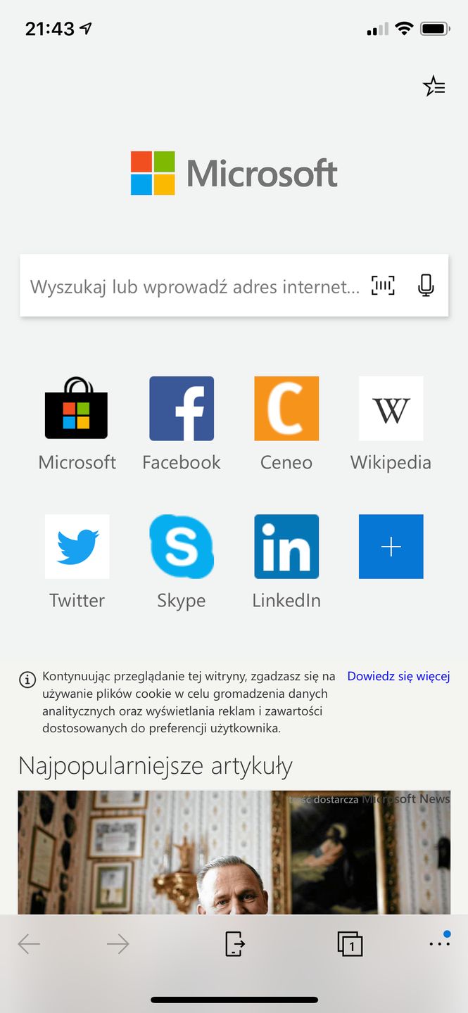 Microsoft Edge 118.2088.81 (iOS) - dobreprogramy