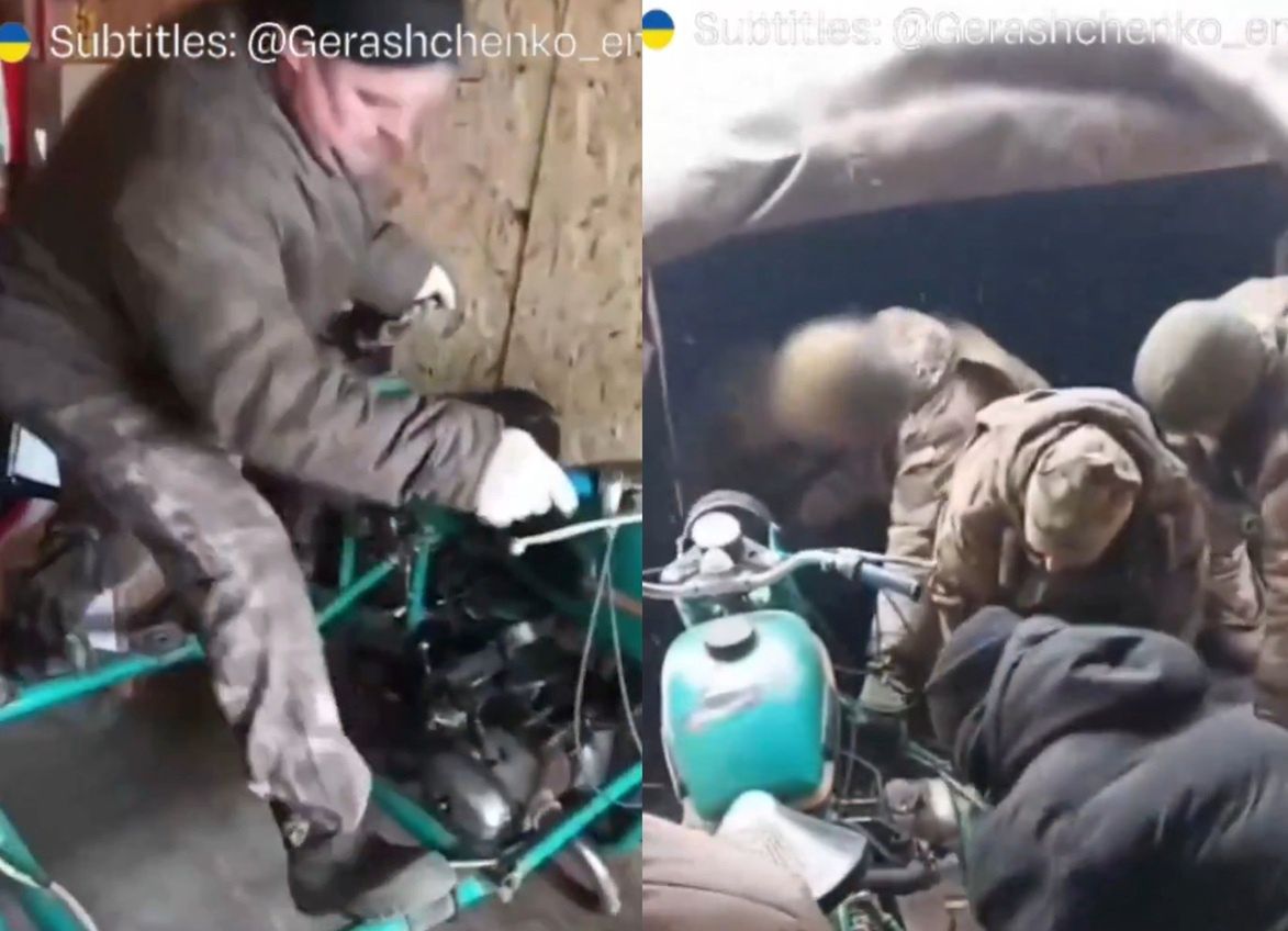 Russian military showcases outdated Soviet-era motorcycle