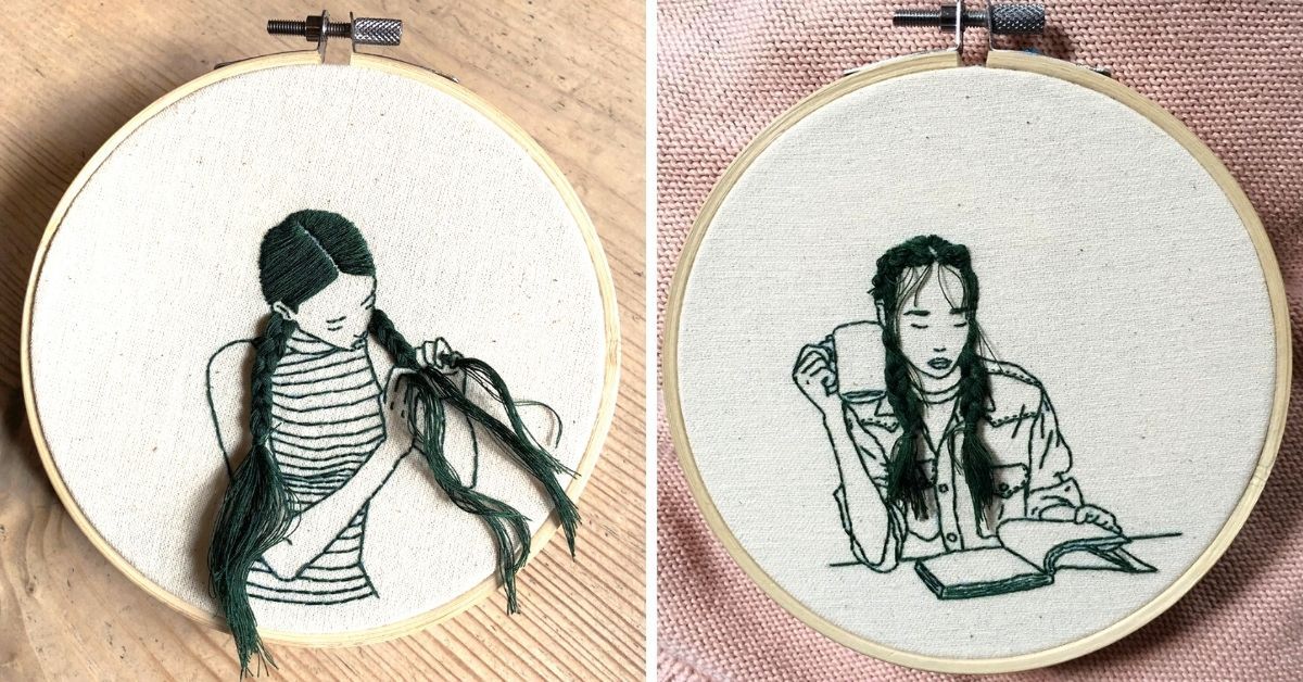 17 Embroidered Self-Portraits. With a Needle and Thread, the Artist ...