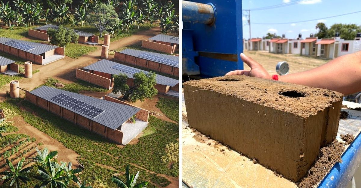 In Uganda They Build Houses Using Eco-Friendly Bricks Created From ...