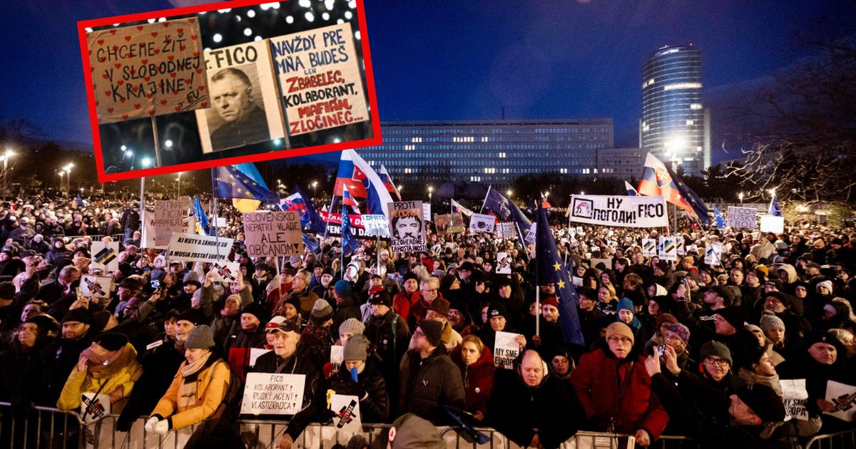 Slovakia erupts: Thousands protest PM Fico's Moscow visit