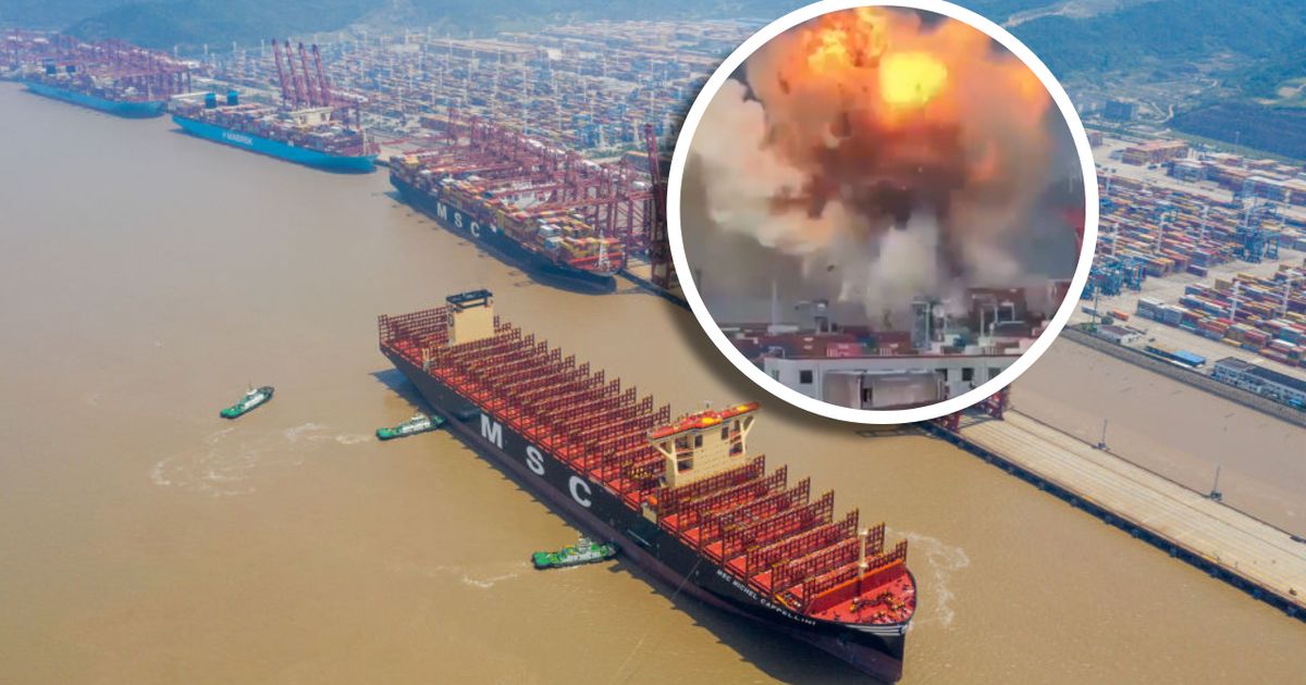 Explosion auf Containerschiff im Hafen Ningbo unter Kontrolle