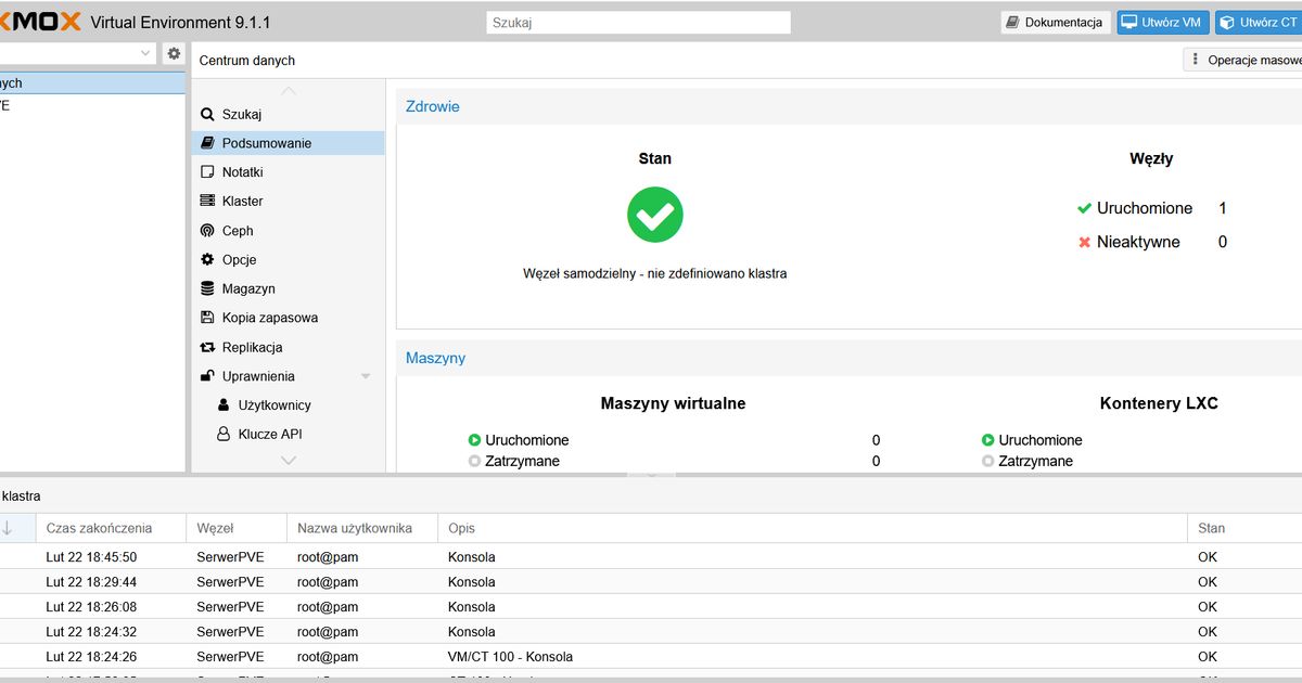 Proxmox Virtual Environment 9.1 - dobreprogramy