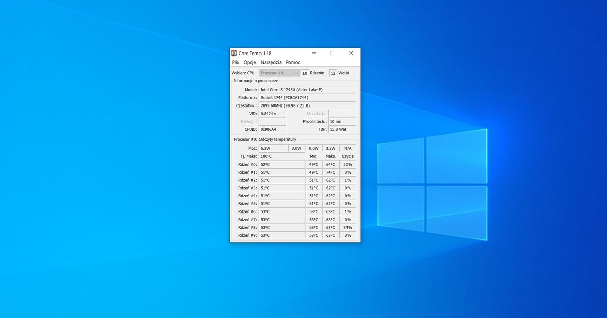 Core Temp 1.20.1 - dobreprogramy