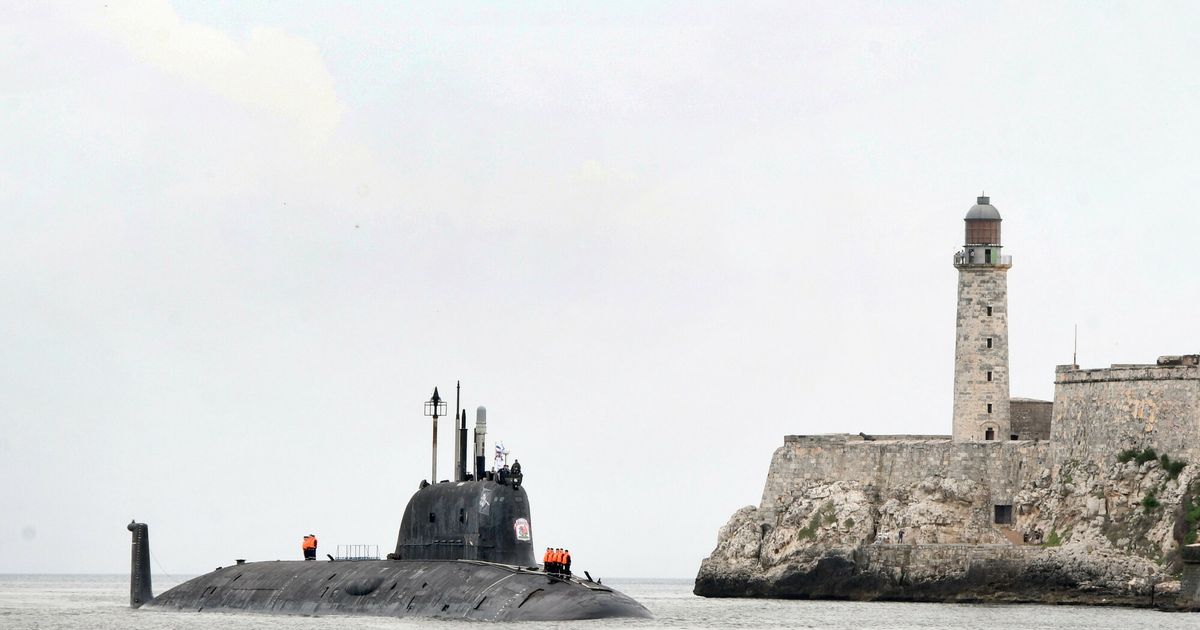 American submarine USS Helena docks in Guantanamo amid Russian drills