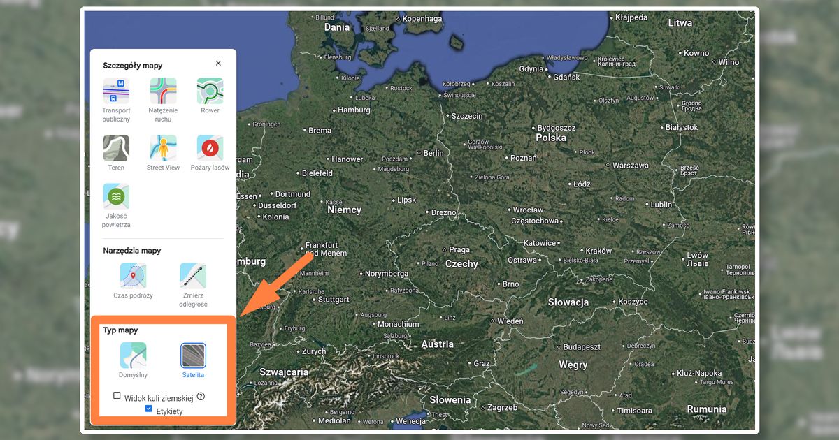 Widok kuli ziemskiej w Google Maps. Zobaczysz inne zdjęcia