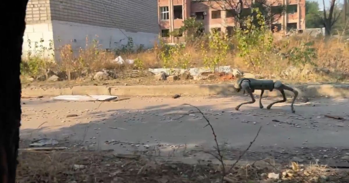 Drones drop robot dogs on the Ukrainian battlefront to thwart invaders