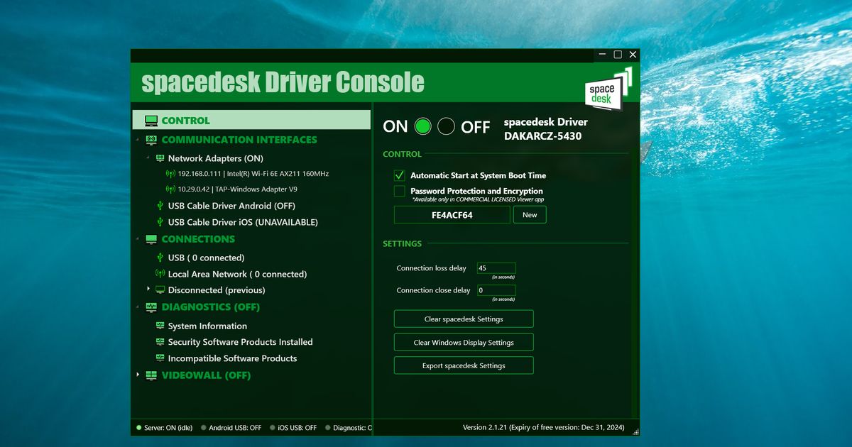 spacedesk Driver Console 2.1.21 - dobreprogramy