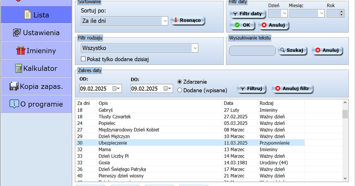 Kalendarz & Przypominacz 3.0 - dobreprogramy