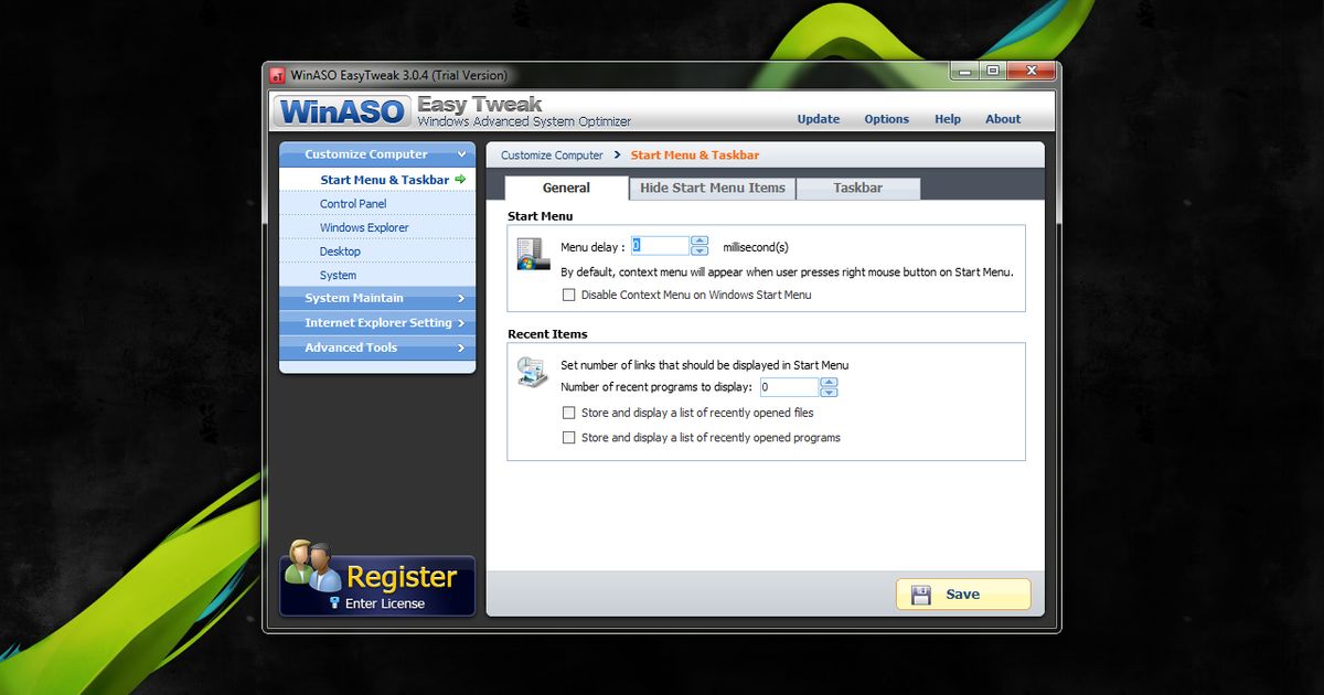 WinASO EasyTweak 3.4.0 - dobreprogramy