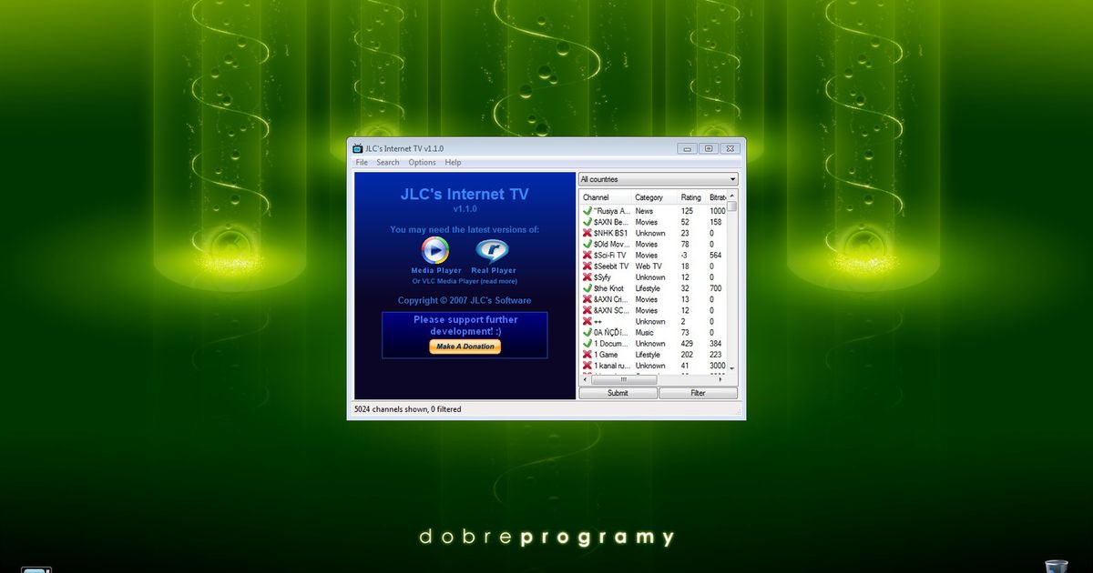 JLC's Internet TV 1.2.0 - dobreprogramy