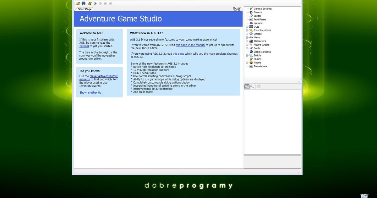 Adventure Game Studio 3.4.0 - dobreprogramy