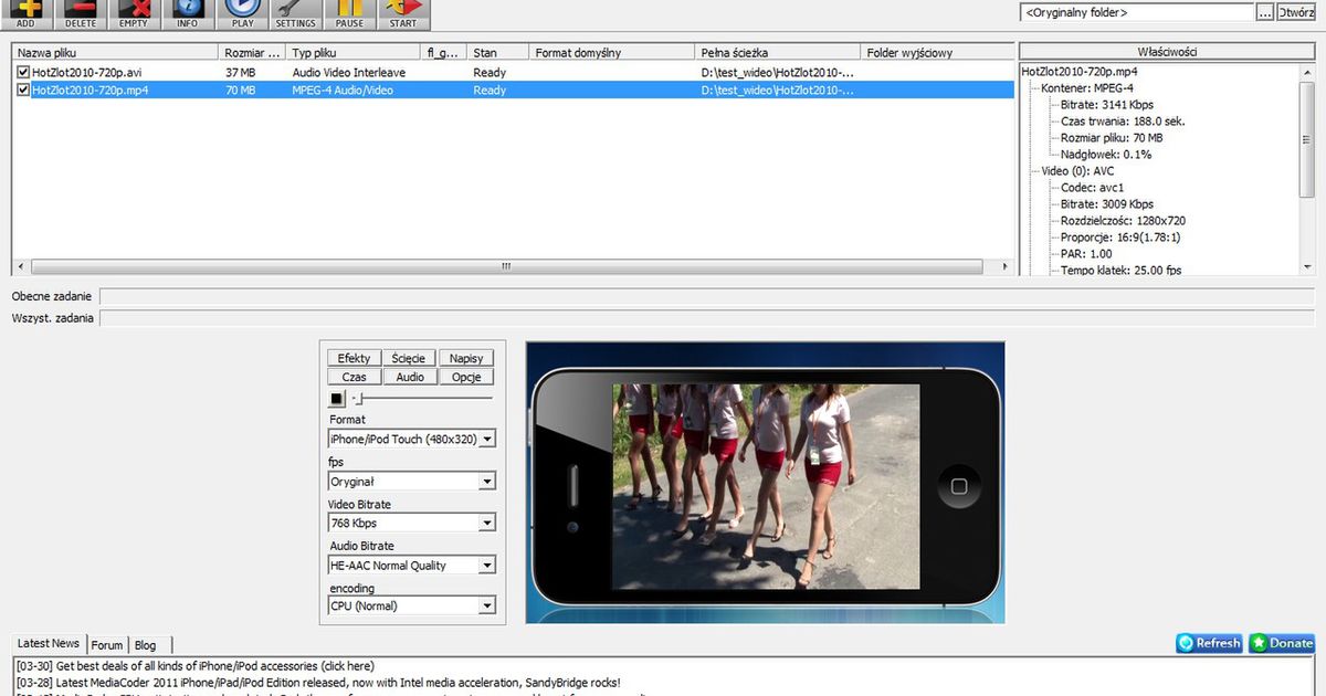 MediaCoder iPhone 0.8.63.5911 - dobreprogramy