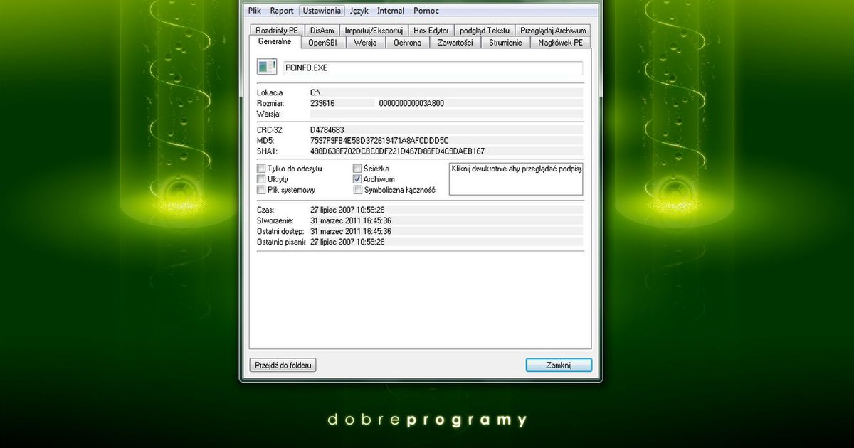 FileAlyzer 2.0.5.57 - dobreprogramy