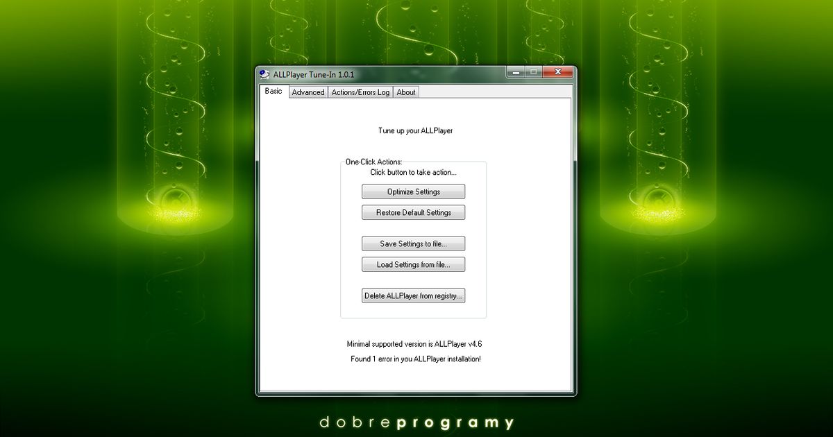 ALLPlayer Tune-In 1.0.1 - dobreprogramy