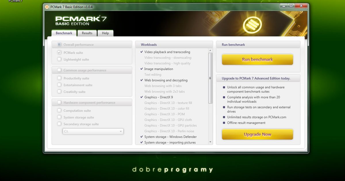 PCMark7 Basic 1.4.0 - dobreprogramy