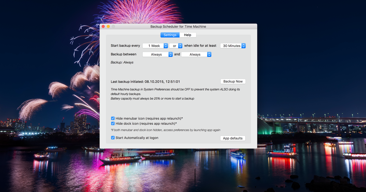 Backup Scheduler for Time Machine 1.5.1 (macOS) - dobreprogramy