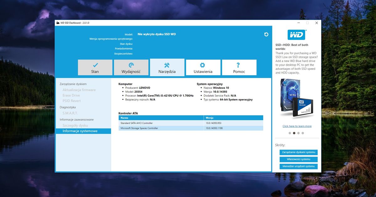 WD SSD Dashboard 3.6.2.7 - dobreprogramy