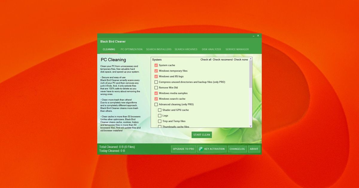 Black Bird Cleaner 1.0.4.3 - dobreprogramy
