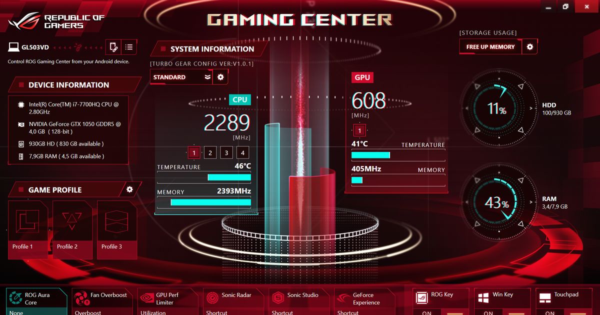 ASUS ROG Gaming Center 2.1.5 - dobreprogramy