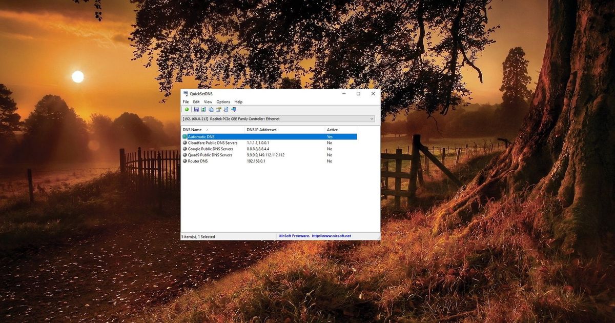 QuickSetDNS 1.30 - dobreprogramy