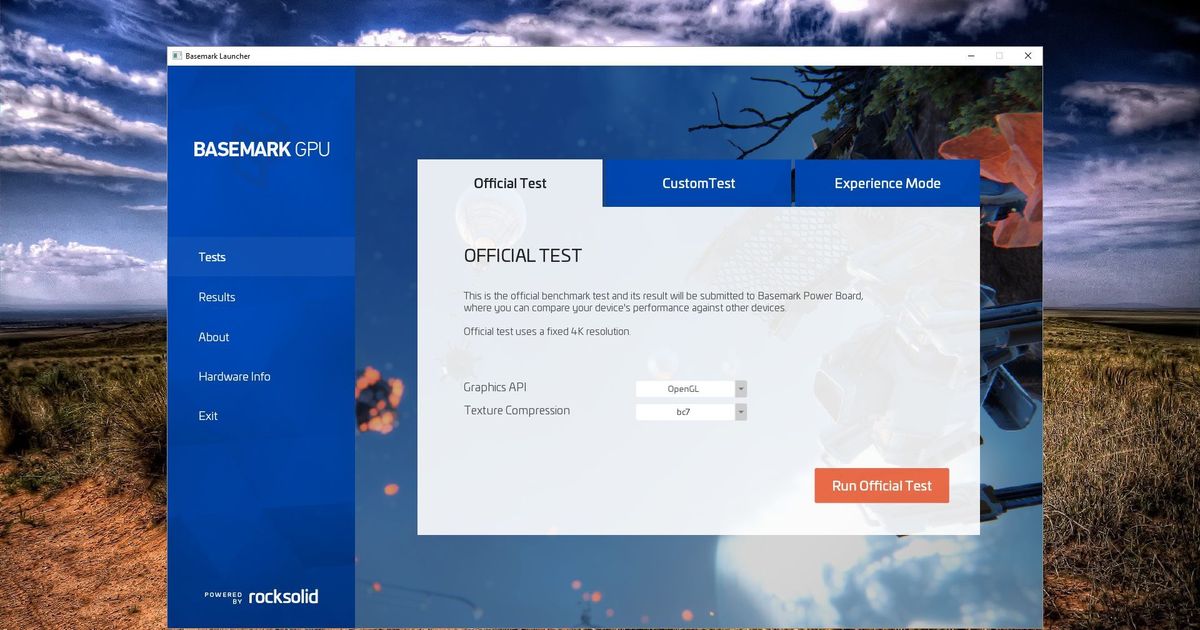 Basemark GPU Benchmark 1.2.3 - dobreprogramy