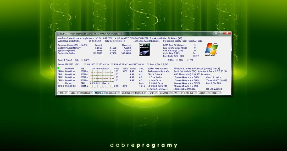 SIV (System Information Viewer) 5.81 - dobreprogramy