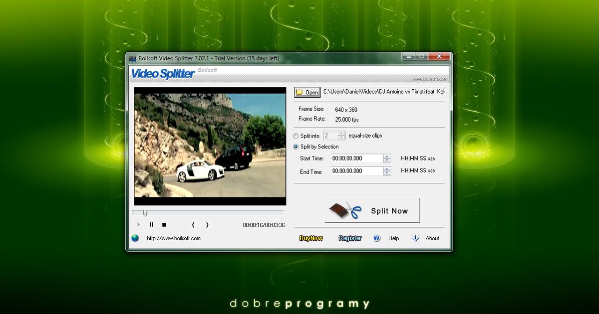Boilsoft Video Splitter 8.3.3.0 - dobreprogramy
