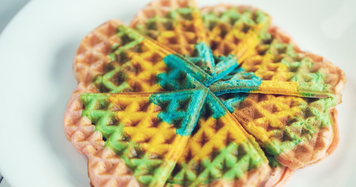 Revolutionary colorful waffles recipe to brighten your breakfast table