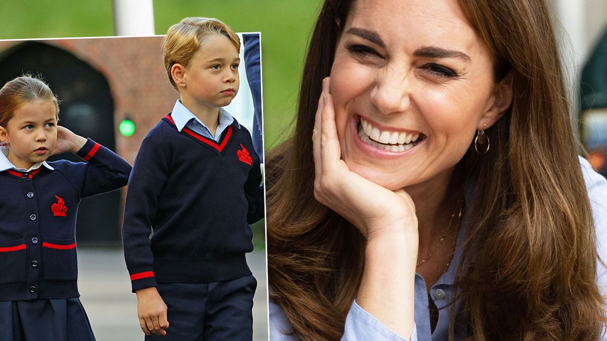 Księżna Kate połączyła się z pałacowego gabinetu. Wyglądała pięknie ...