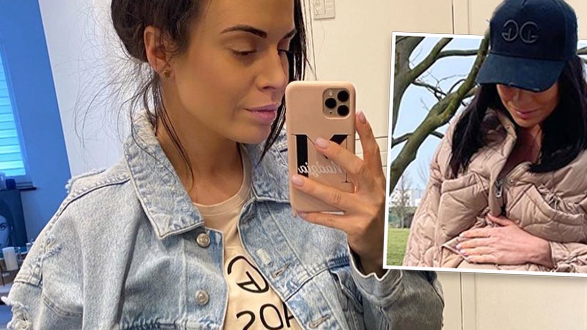 Ciężarna Magdalena Stępień w obcisłych legginsach chwali się wielkim ...