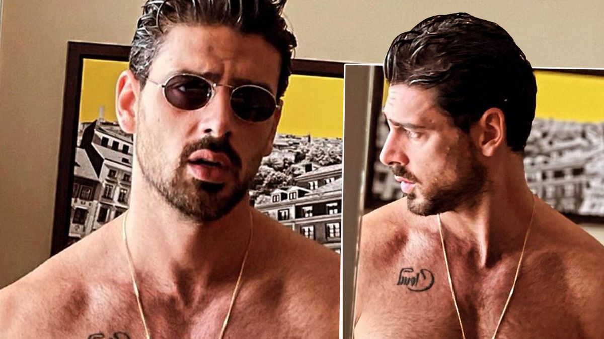 Michele Morrone pręży mięśnie przed lustrem. Przystojniak z "365 dni ...