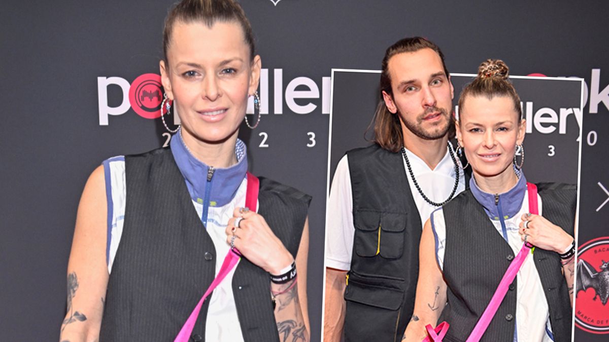 Młodzieżowa Mandaryna z ukochanym na imprezie. Jej spodnie to hit ...