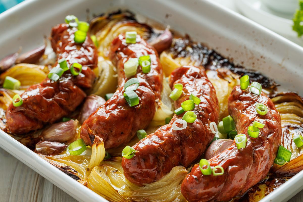 Sizzle into simplicity: One-pan sausage bake delight