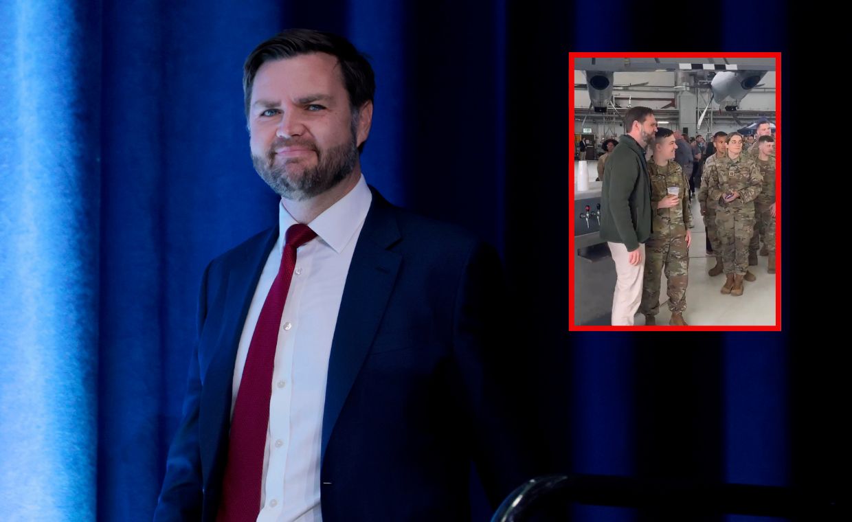 J.D. Vance serves beer to troops in surprise German visit