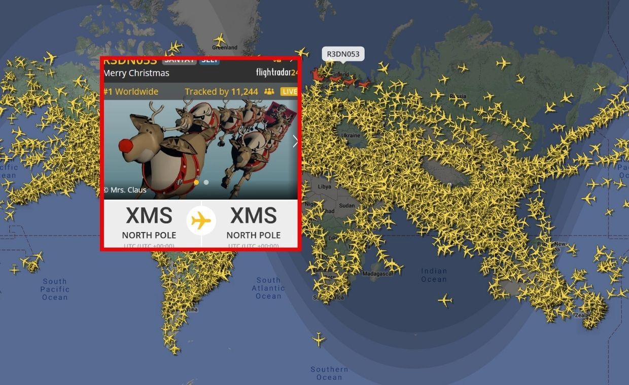 Tracking Santa: NORAD and Flightradar24 guide his journey