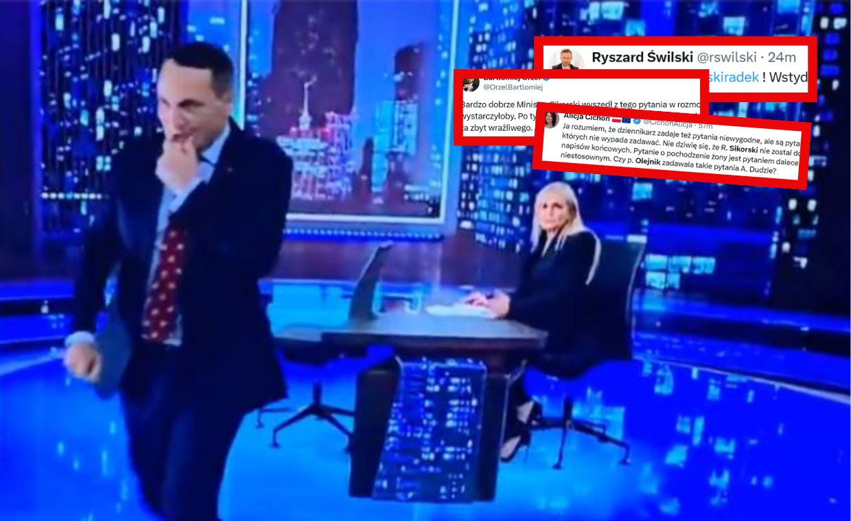 Ostry wpis Sikorskiego po wywiadzie u Olejnik. Fala komentarzy