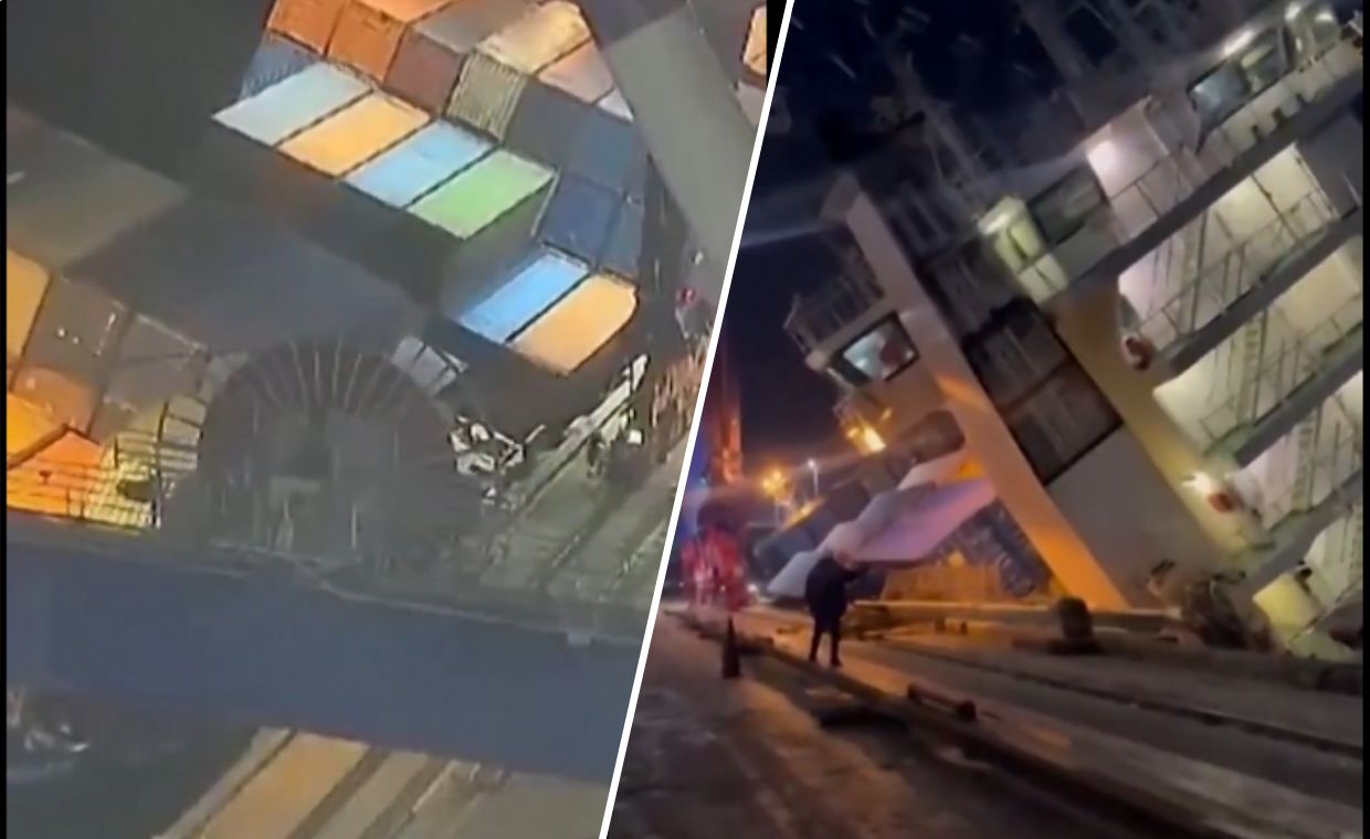 Cargo ship Amnah capsizes in Istanbul, sending crew overboard