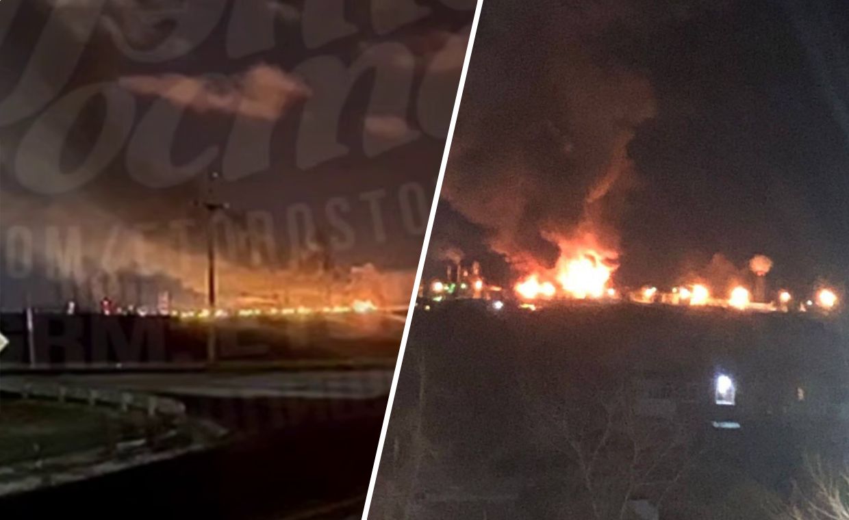 Drone strikes ignite major blaze at Novoshakhtinsk refinery