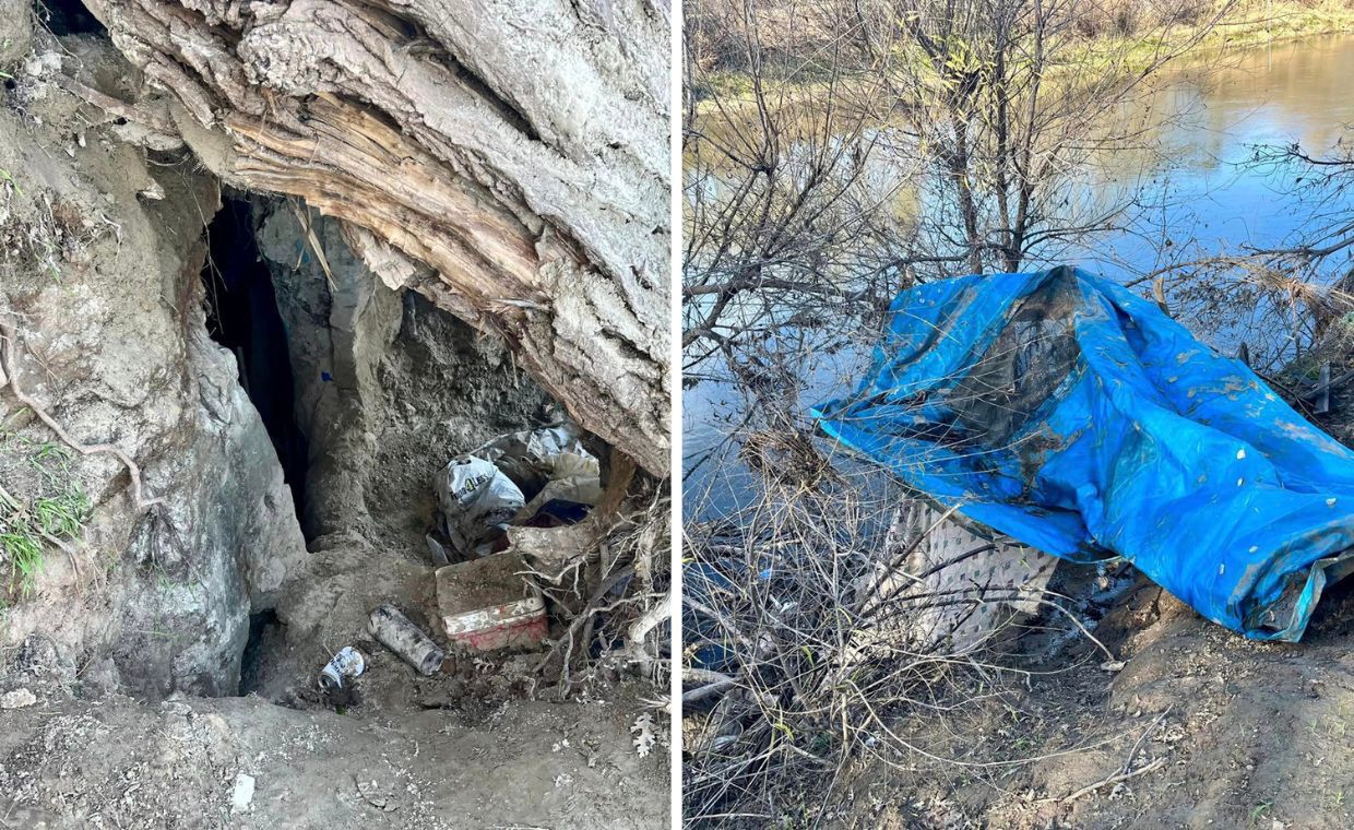 California's homeless crisis escalates: makeshift caves above Tuolumne ...