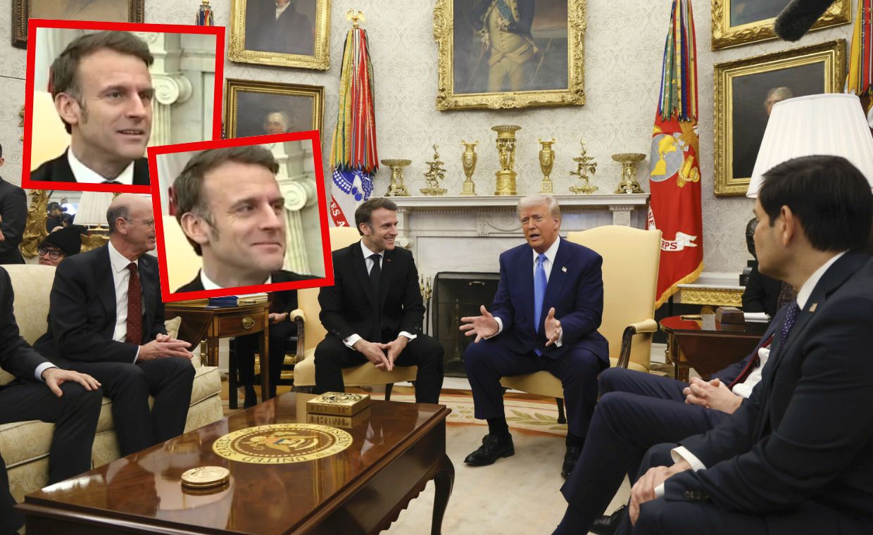 Macron's nervous smile prompts questions at White House meeting