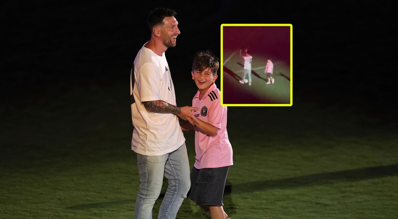 Messi pozdrawiał publiczność. I wtedy do akcji wkroczył jego syn [WIDEO]