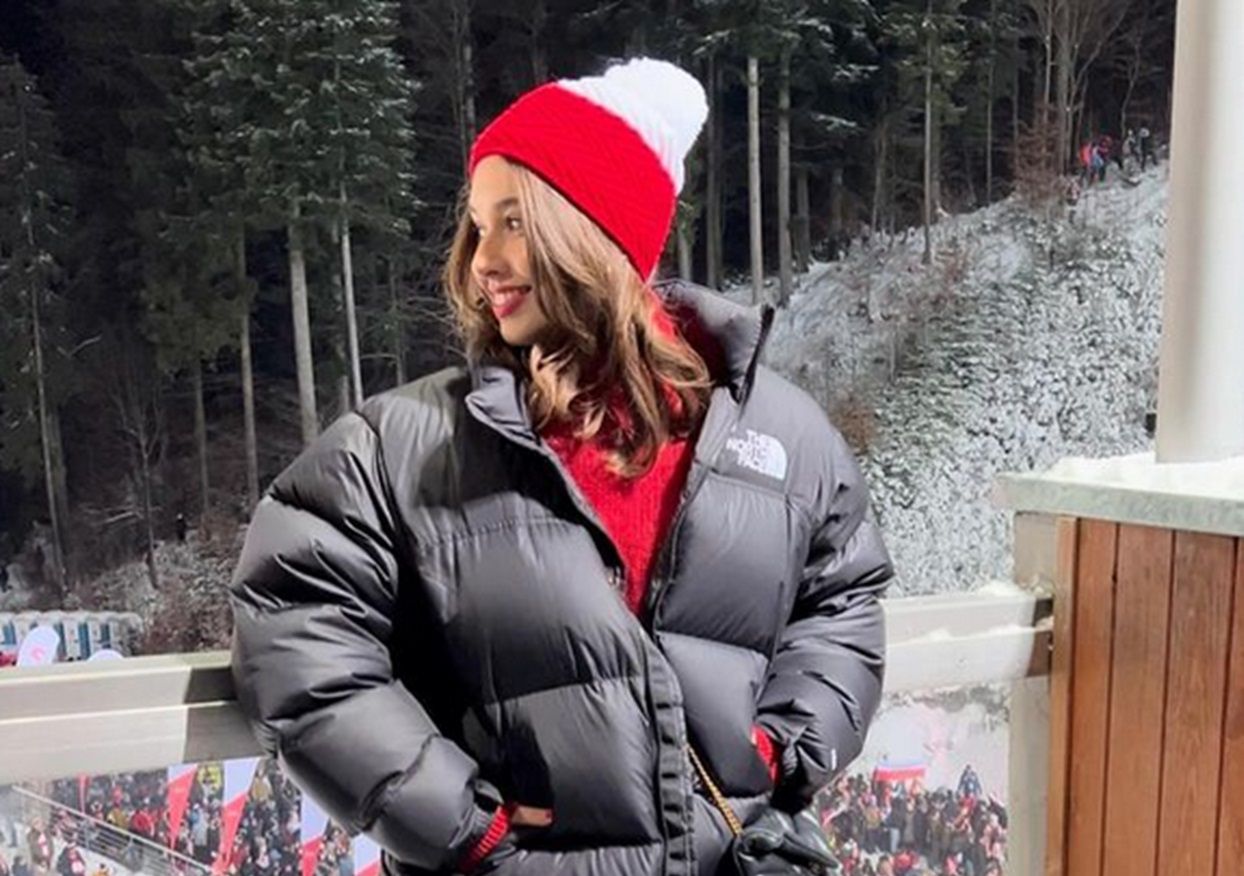 Najwierniejsza fanka. Dziewczyna Żyły brylowała pod skocznią