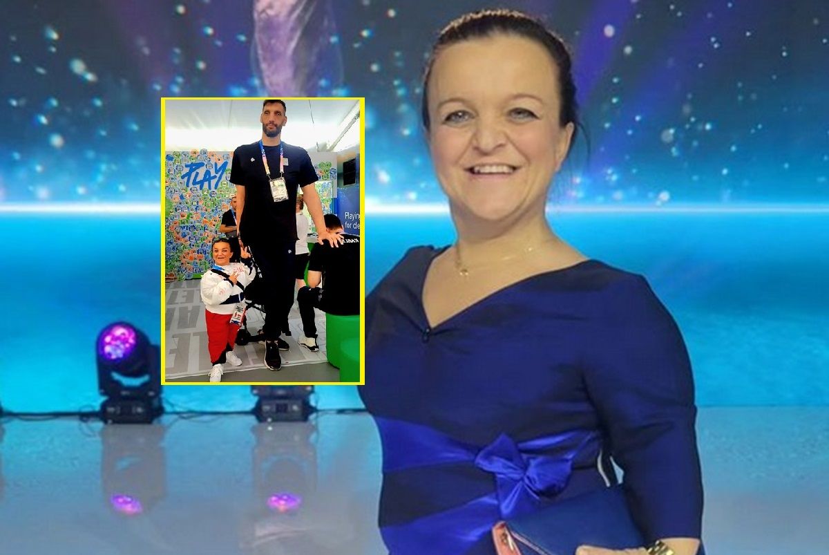 Ma 246 cm wzrostu. Tak wyszła przy nim Polka