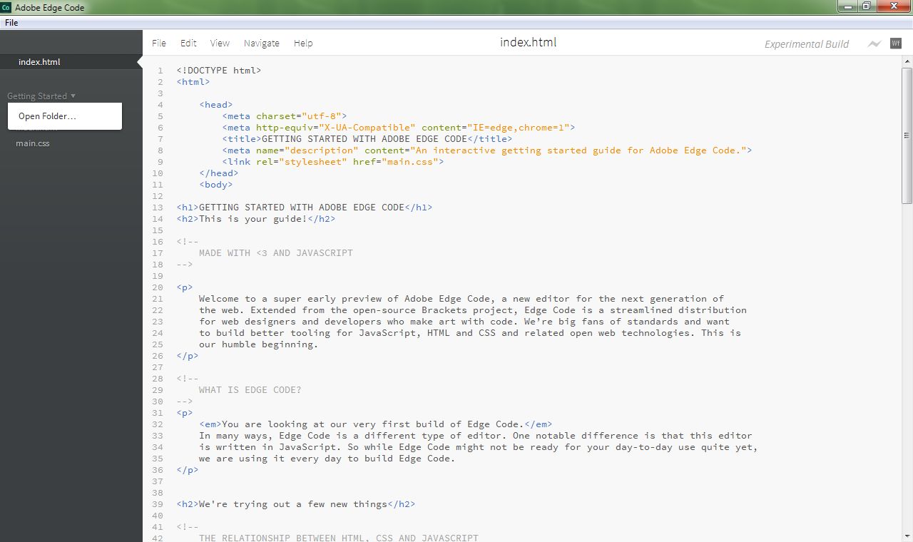 Adobe Edge Code (Preview) - dobreprogramy