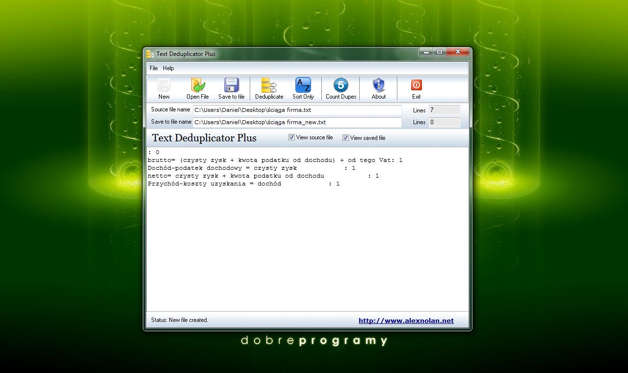 Text Deduplicator Plus 1.04 - dobreprogramy